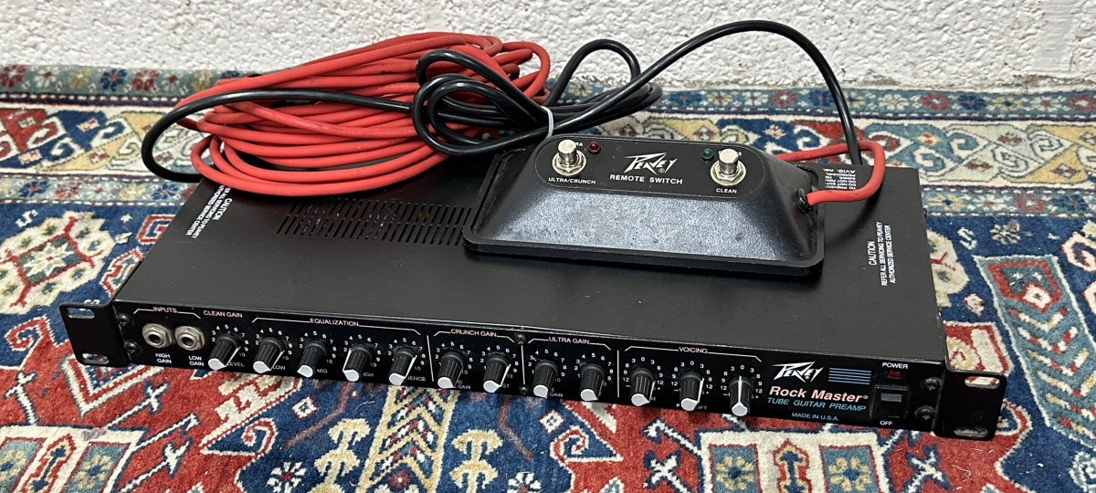 1980s Peavey Rockmaster Tube guitar preamp rack unit, with footswitch ...
