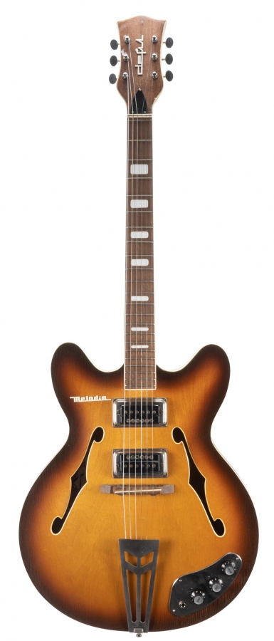 1970s Defil Melodia hollow body electric guitar, made in Poland
