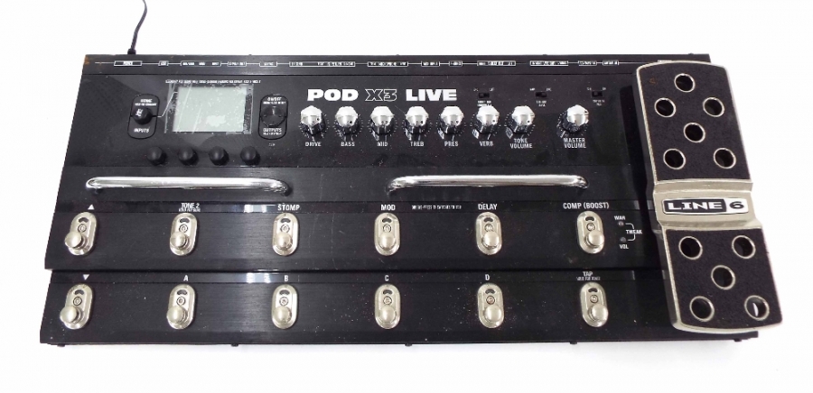 Pod X3 Live guitar pedal board